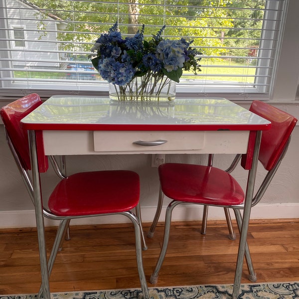 Retro Kitchen Table and Chairs - Etsy