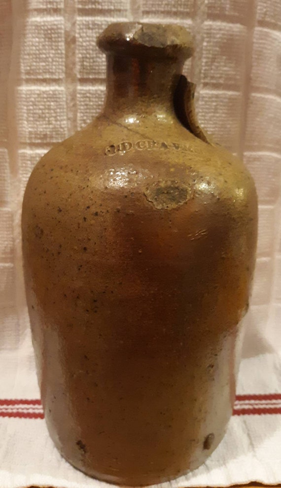 Rare 1800's J. D. Craven 1/2 Gallon Whiskey Salt Glazed - Etsy
