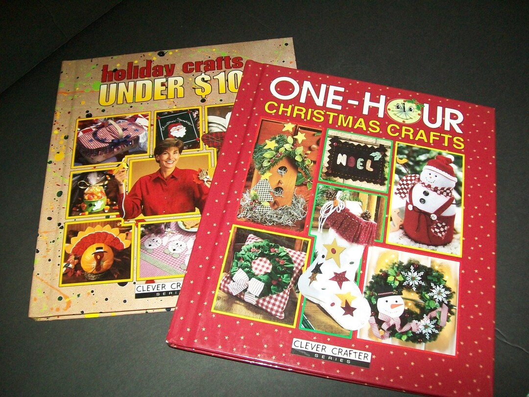 Vintage Christmas Craft Books, Set of 2 Hardcover Books, Christmas Junk ...