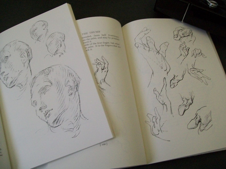 Vintage Drawing Instruction Books, Hands, Heads, Features, Faces, Art ...