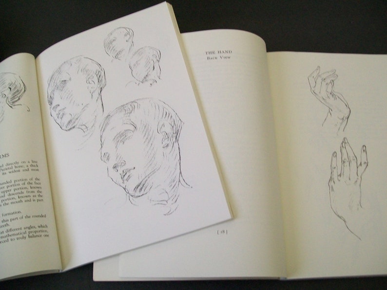 Vintage Drawing Instruction Books, Hands, Heads, Features, Faces, Art ...
