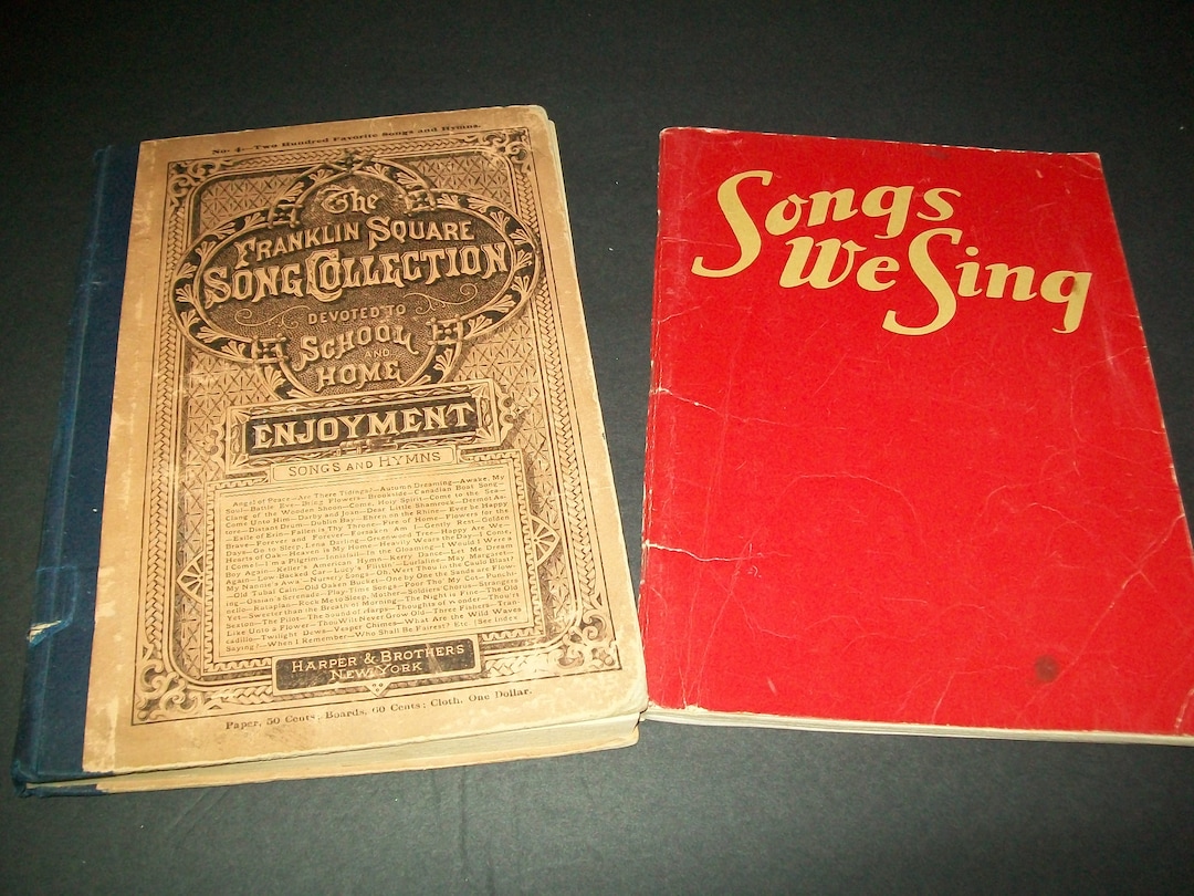 Vintage Music Book Bundle, Song Books, Music Journals, Junk Journal ...