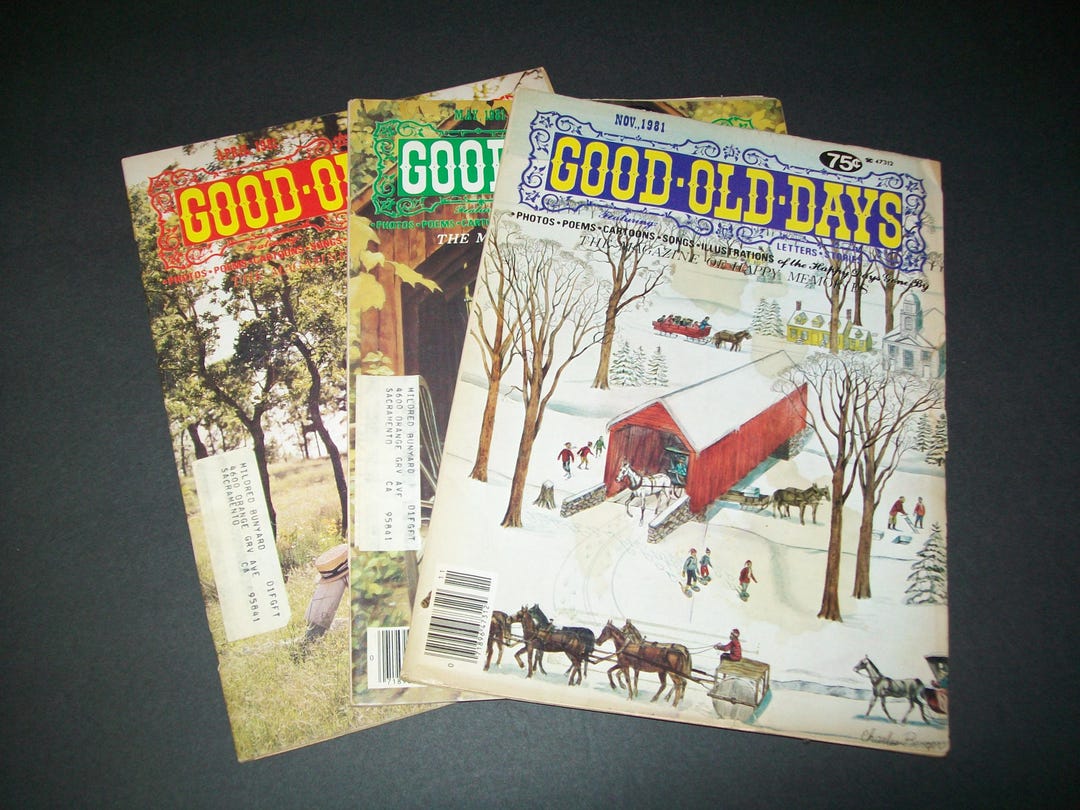 Vintage Good Old Days Magazine Bundle, Vintage Ads, Junk Journal Supply ...