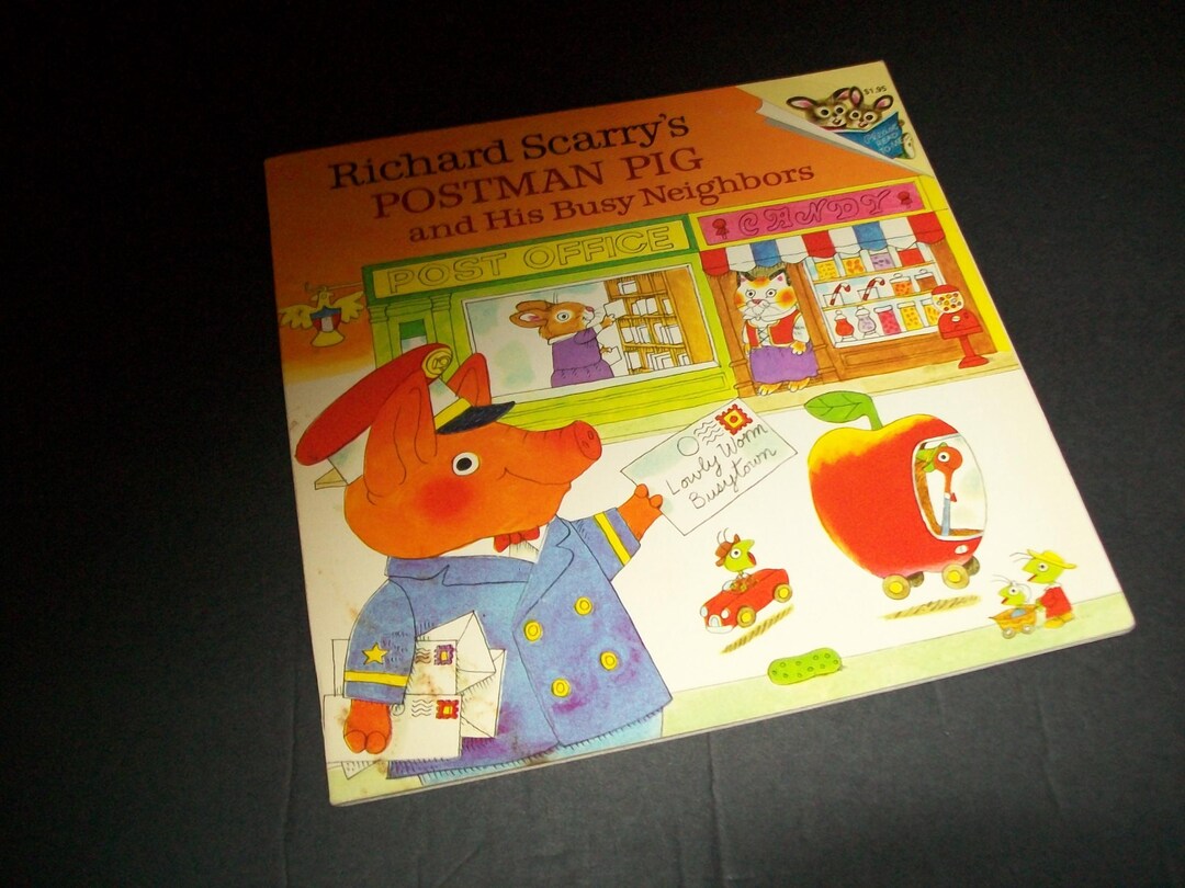 Children's Book, Richard Scarry's Postman Pig, Soft Cover Children's ...
