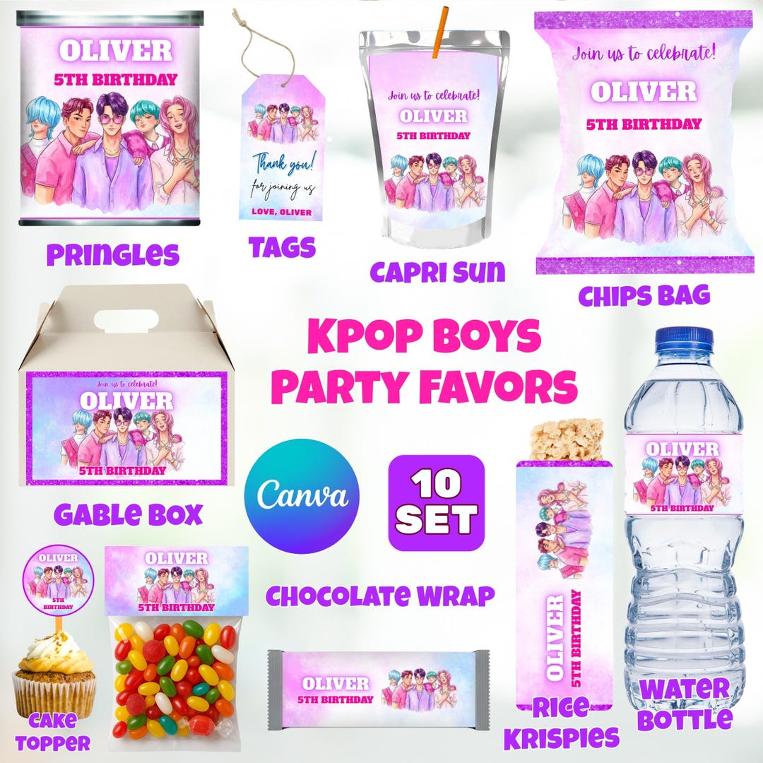 Editable KPOP Demon Hunters Birthday, Kpop Huntrix, Saja Boys Birthday ...