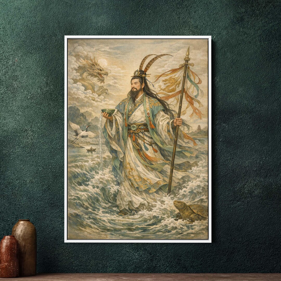 Hebo God Painting Large Framed Canvas Wall Art, Religious Mythological ...