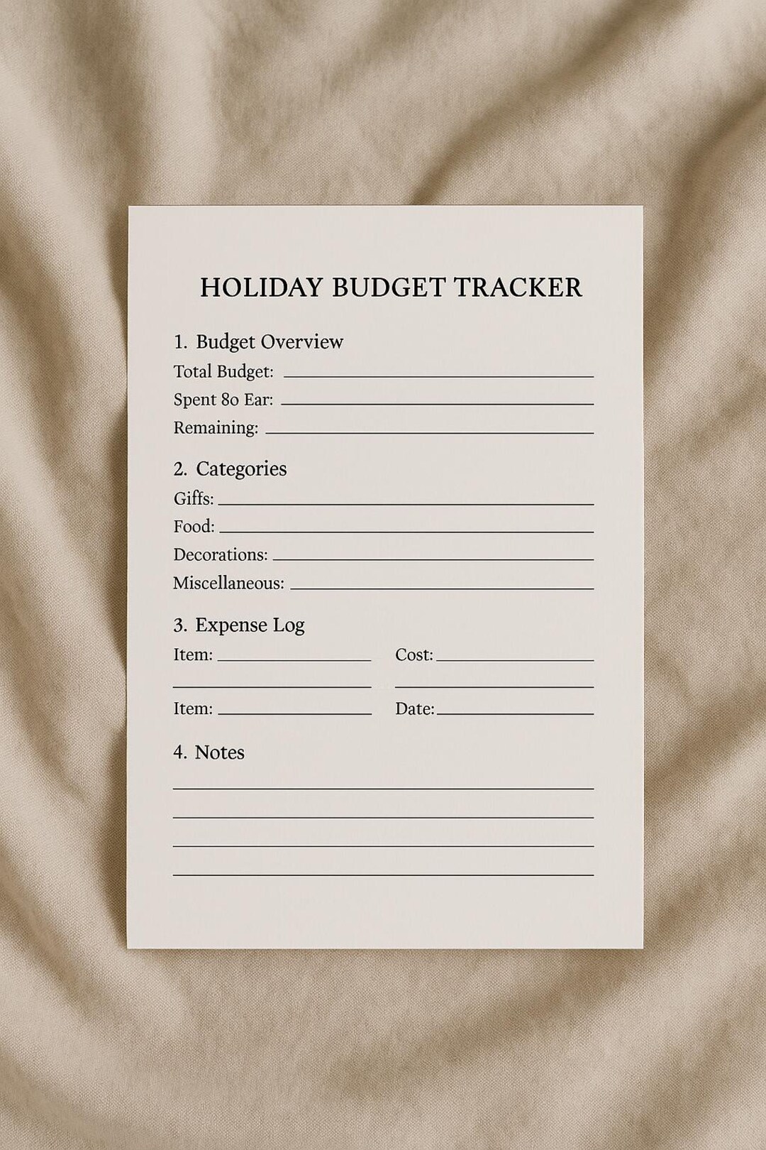 Holiday Budget Planner | Christmas Expense Tracker (PDF) - Etsy