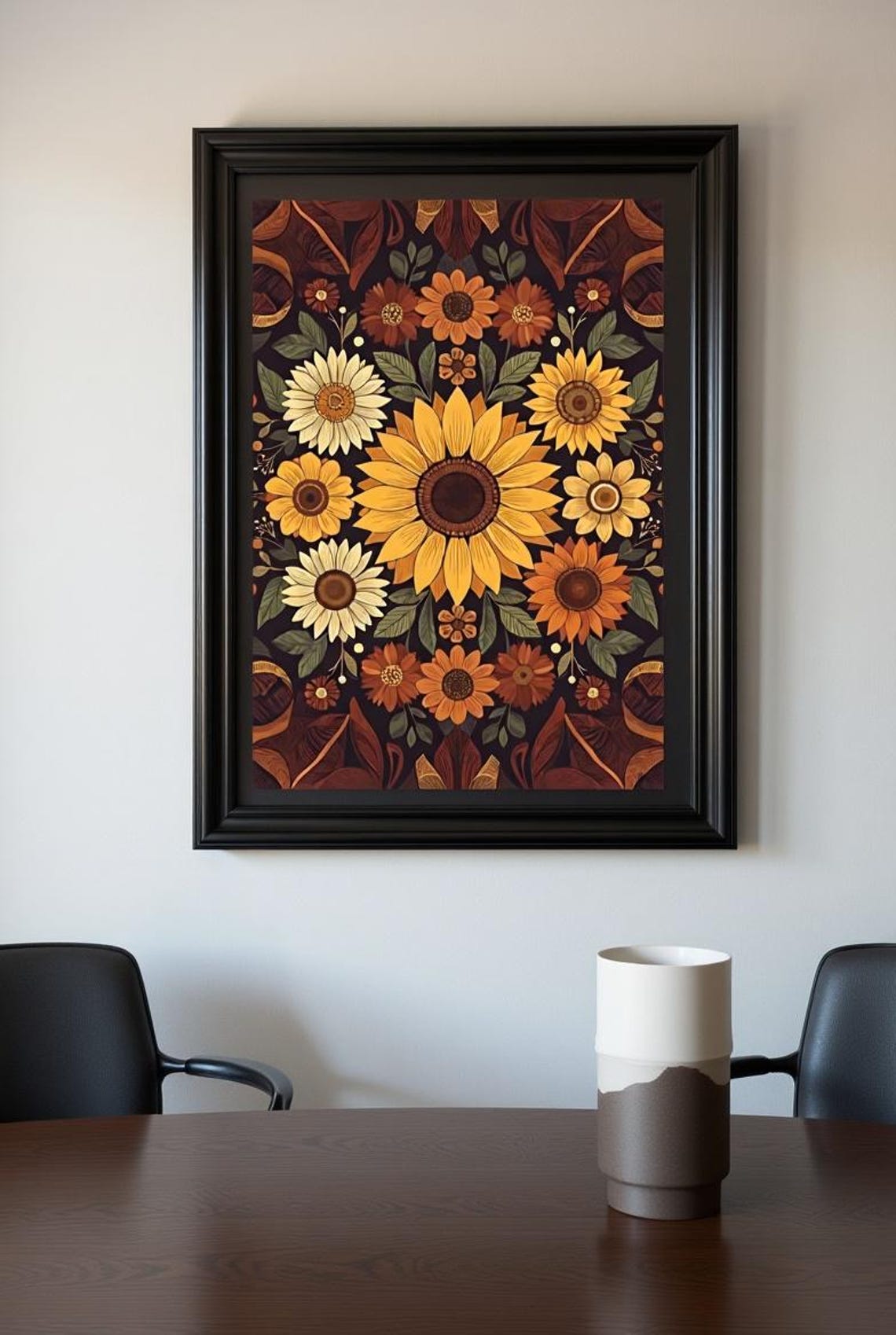 Autumn Radiance – Rustic Sunflower Floral Art Print - Etsy