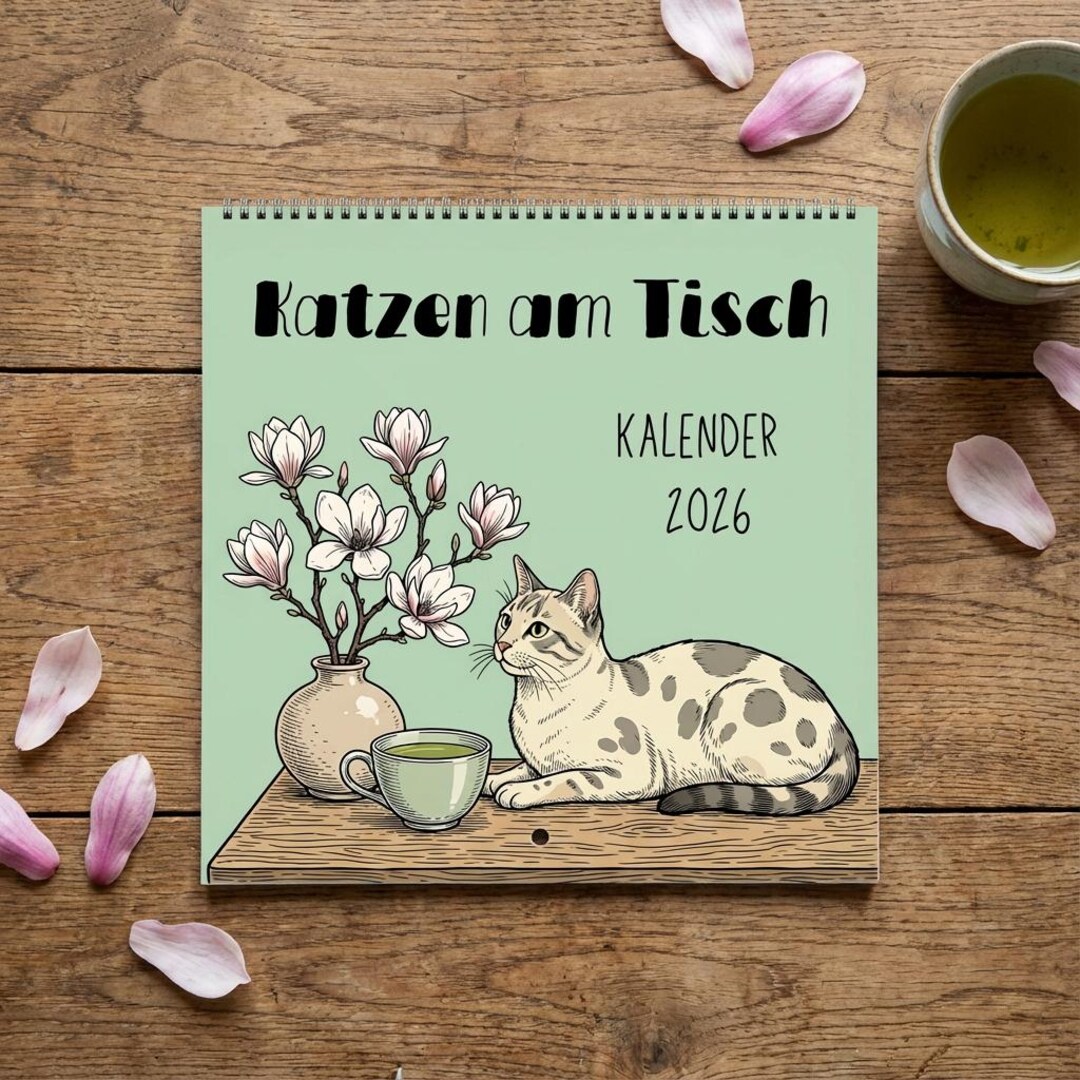 Cat Calendar 2026 *german*, Cats at the Table, Ring-bound Wall Calendar ...