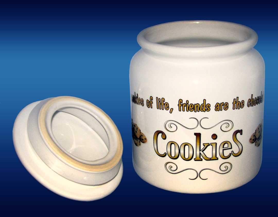Ceramic Cookie Jar, Chocolate Chip Friends Design, Personalized Gift - Etsy