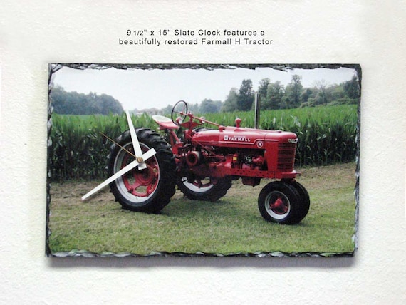 Vintage Farmall H Tractor Clock With Silent Movement Wall or - Etsy