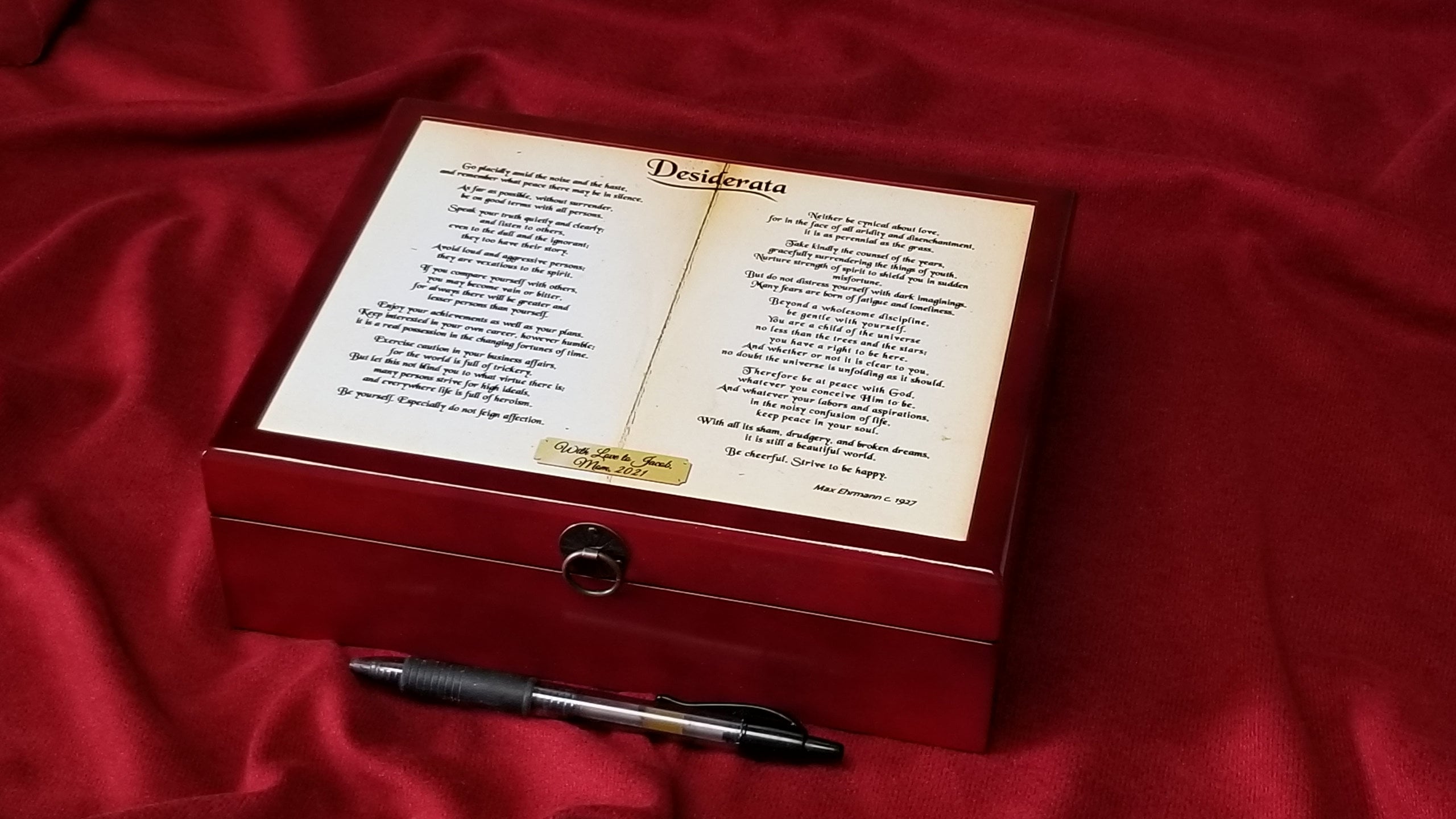 Desiderata Keepsake Box 6x8 Ceramic Top Any Occasion Gift or With ...