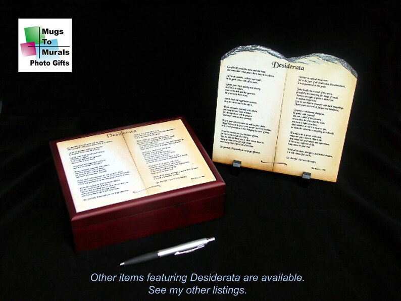 Large Desiderata PHOTO SLATE - Inspirational Any Occasion Gift With ...