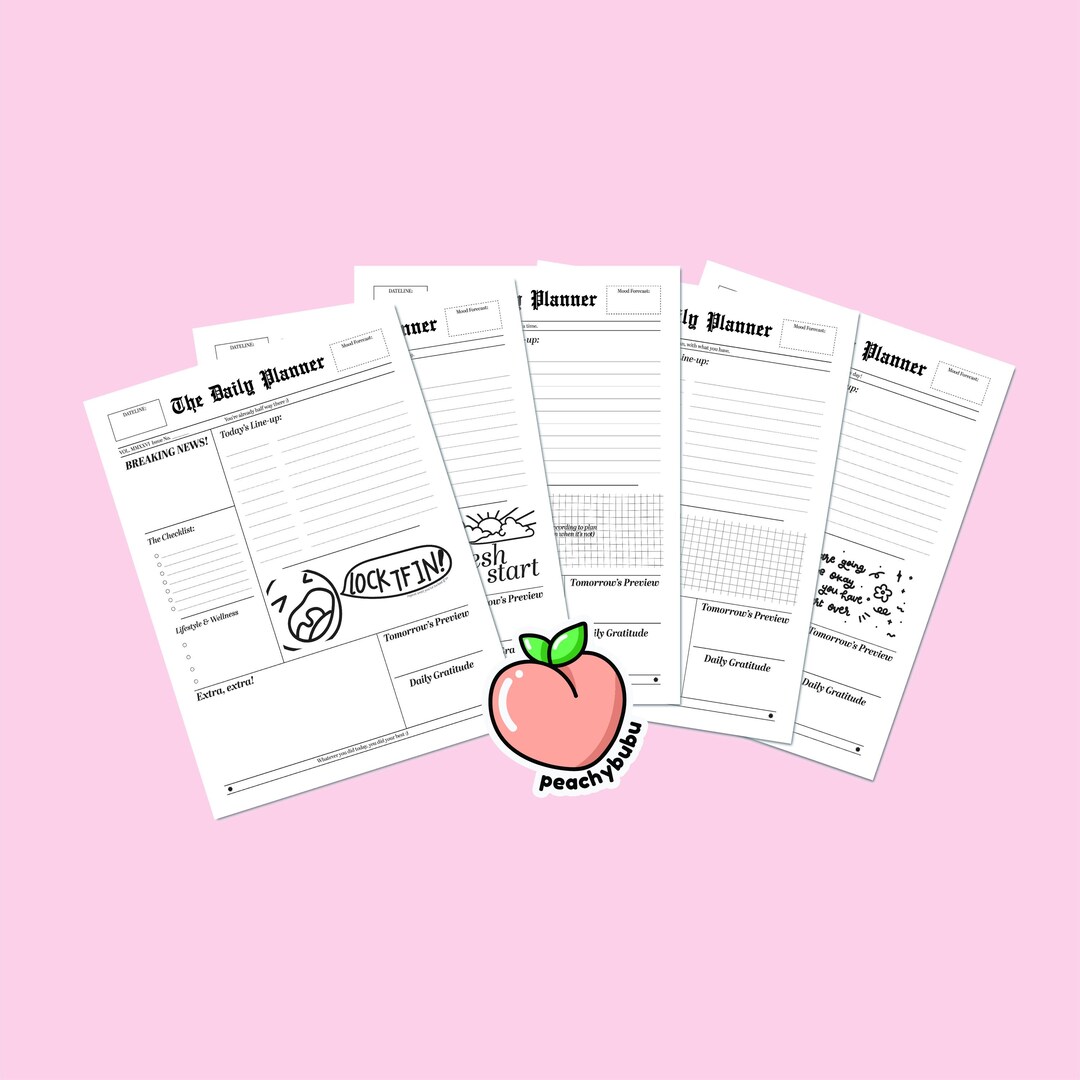 2026 the Daily Planner Newspaper Style | Printable With Schedule, To-do ...