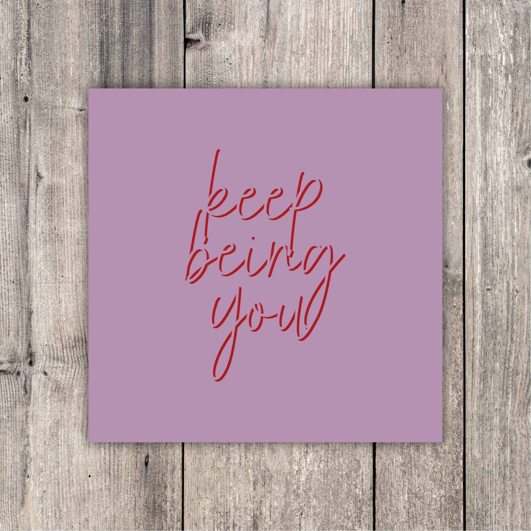 Keep Being You Card: Handmade Laser Cut Papercut Greetings Card - Etsy