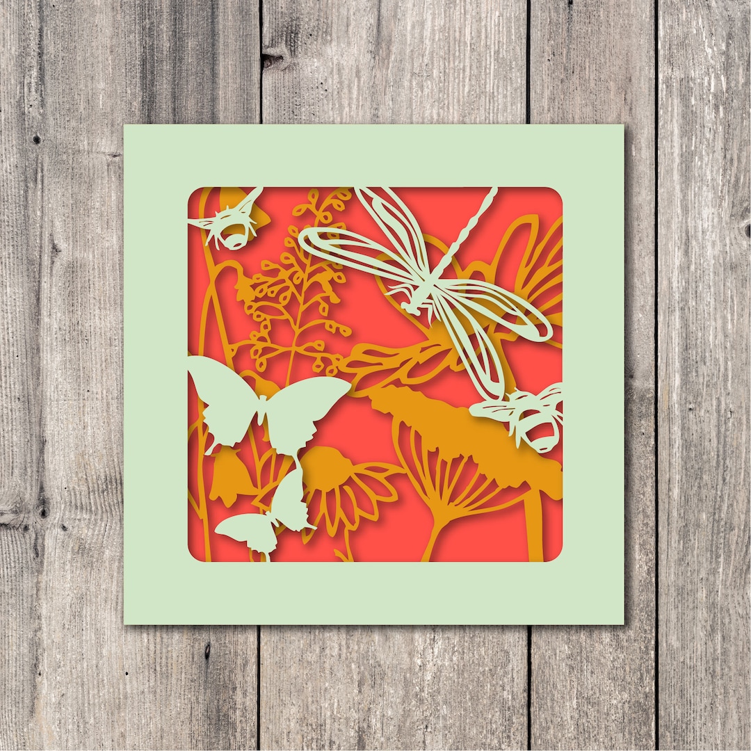 Concertina Flower Card // 3 Colours, Lasercut, Greetings Card, Blank ...