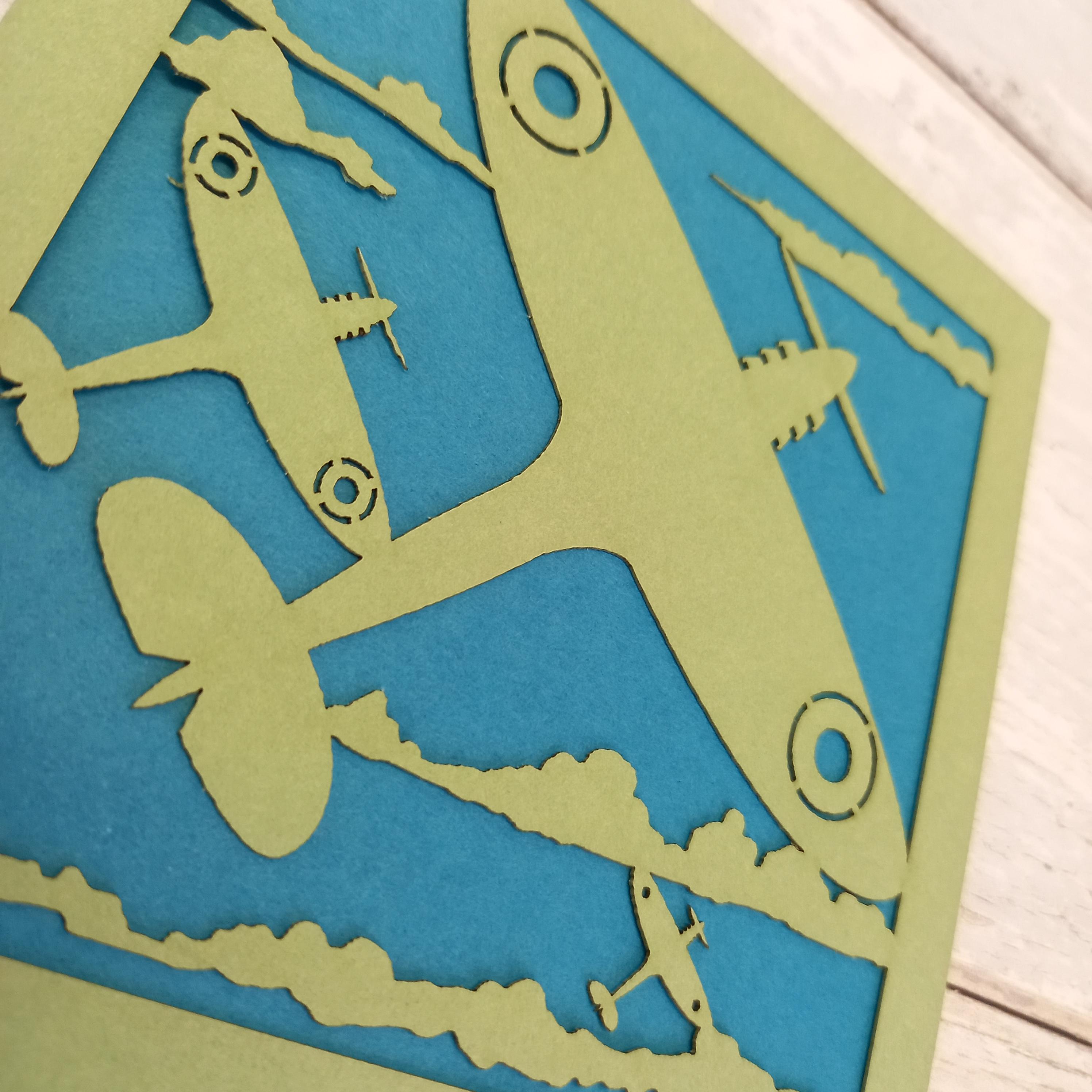 Laser Cut Spitfire Card: Classic Aircraft, Vintage Plane - Etsy