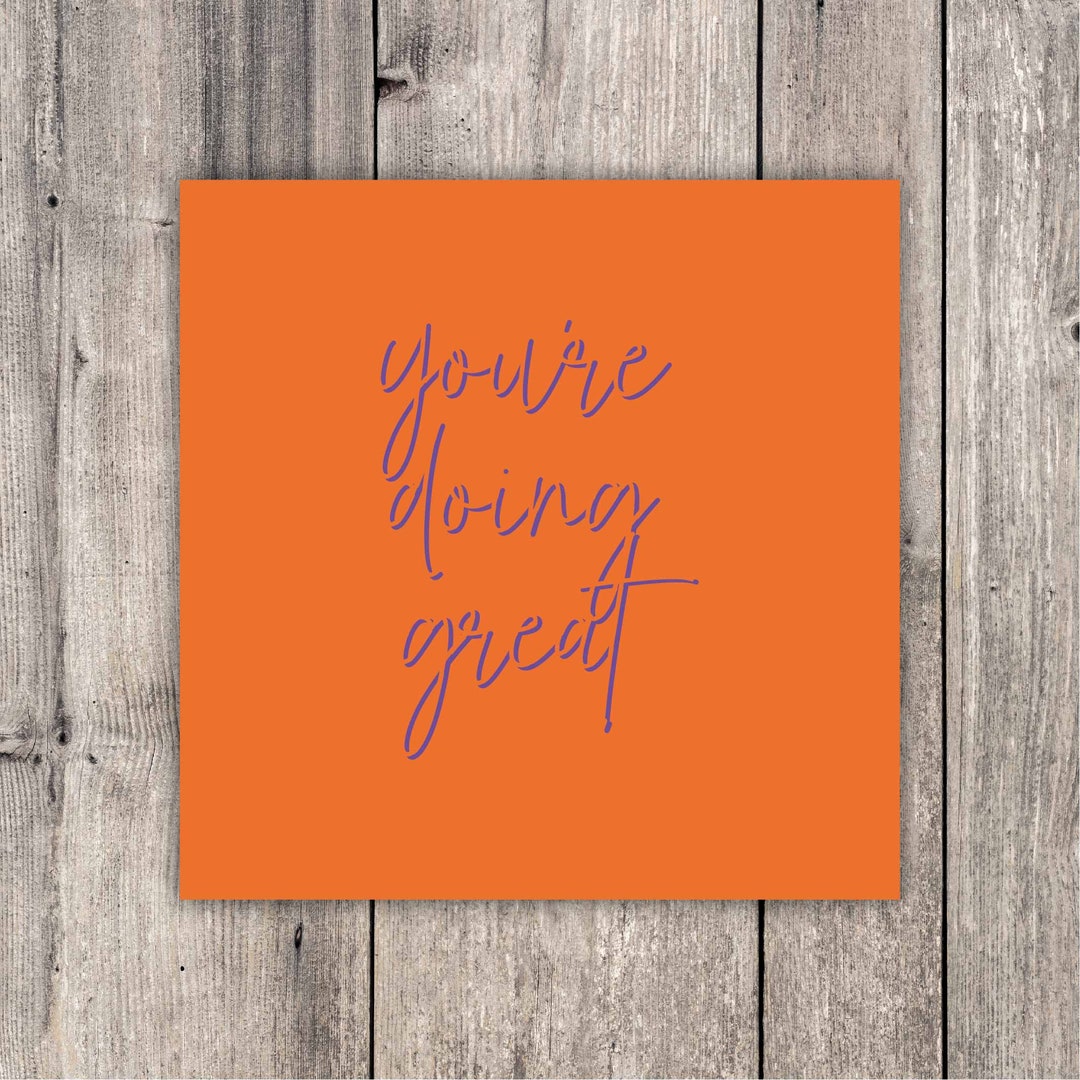 You're Doing Great Card, Encouragement Greetings, Handmade Papercut - Etsy