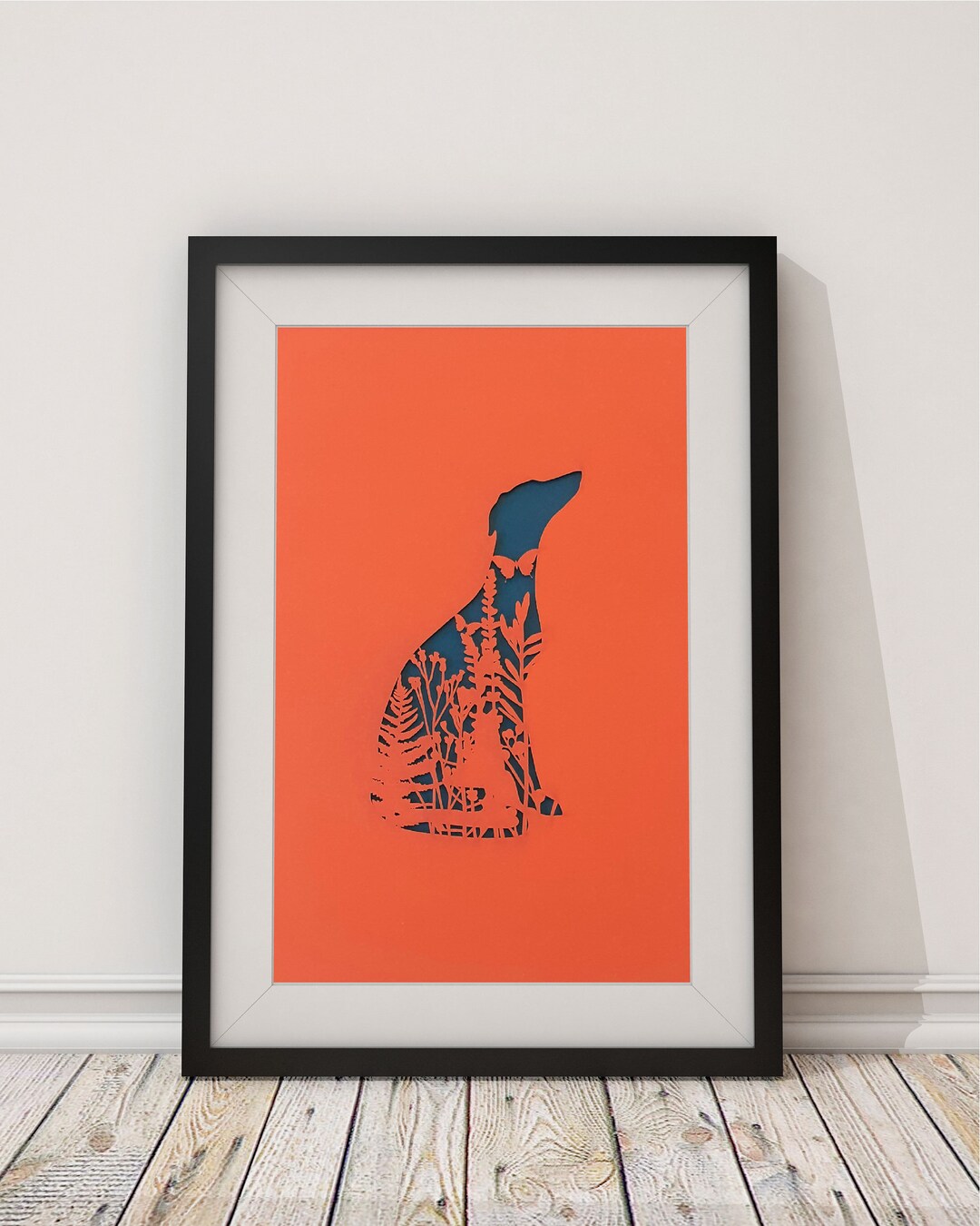 Laser Cut Greyhound Wall Art: A4 Dog Silhouette Print - Etsy