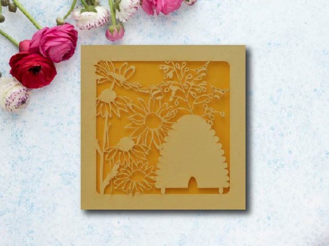 Beehive Card // Bumblebee and Floral Card Honeybee Card - Etsy