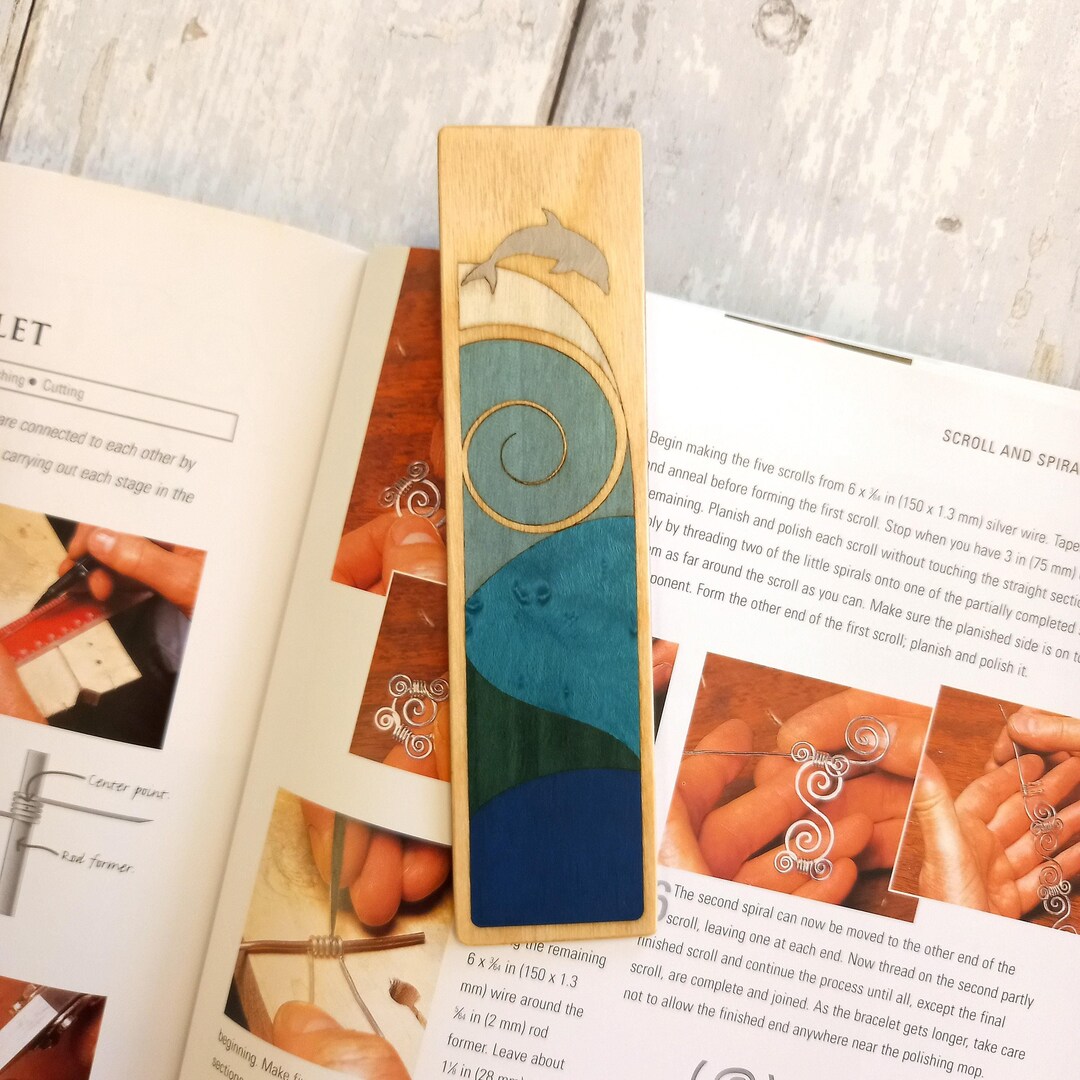Personalisable Dolphin Wooden Bookmark // Ocean Theme Bookmark ...