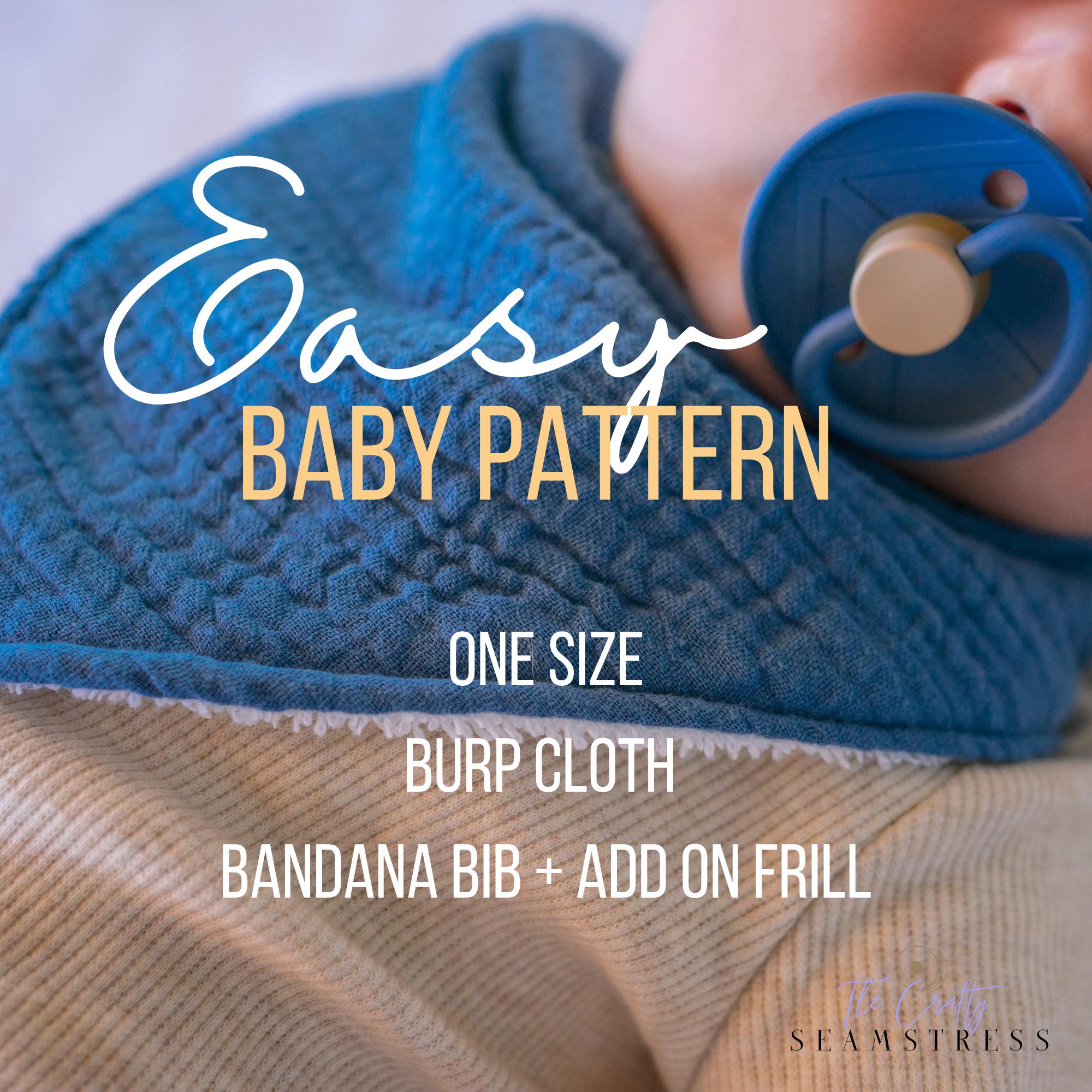 Baby Bib & Burp Cloth Sewing Pattern PDF, Easy Sewing, DIY Gift ...