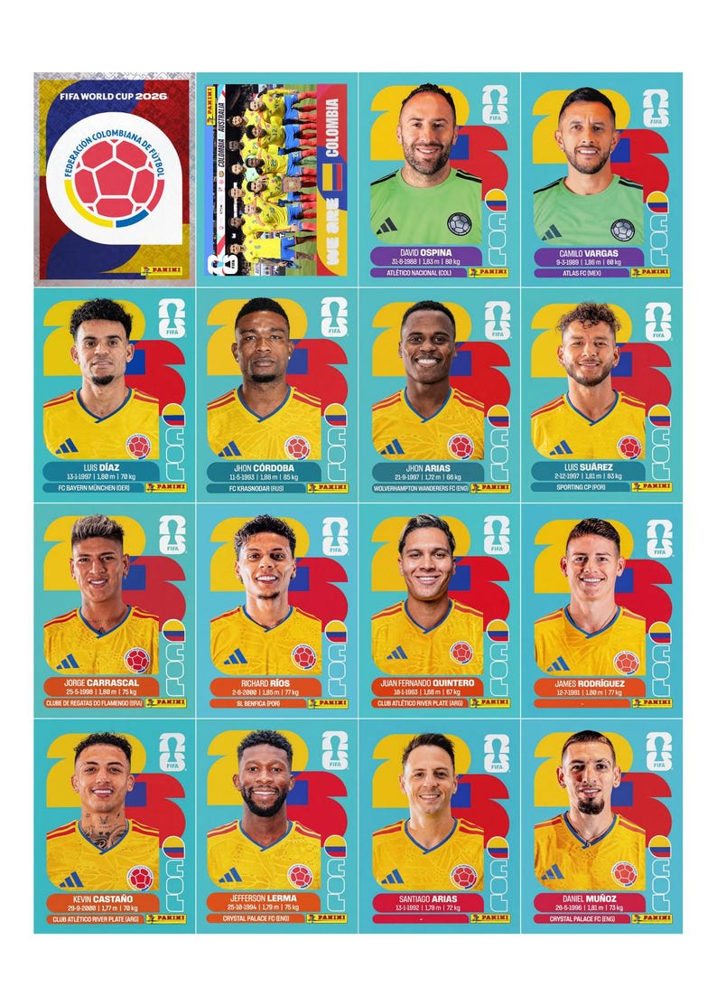 FIFA World Cup 2026 Sticker PDF Complete | Digital Soccer Sticker ...