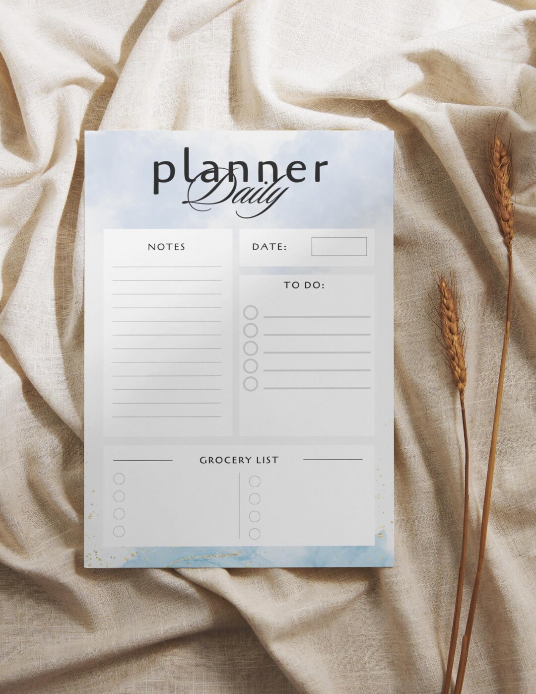 Minimalist Daily Planner Printable | Aesthetic Productivity Template ...