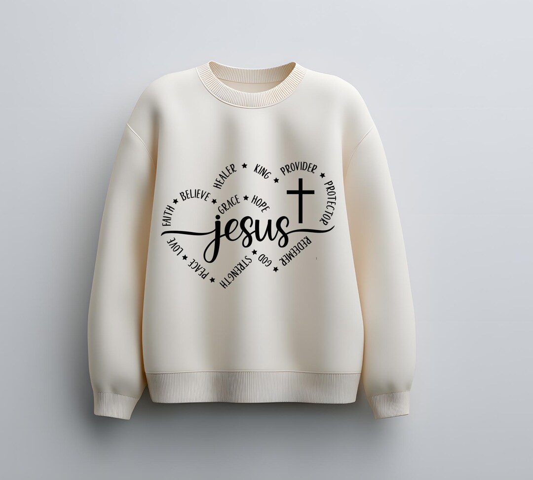 Heart Shaped Jesus Svg, Christian Religious Svg, Religious Cross Svg ...