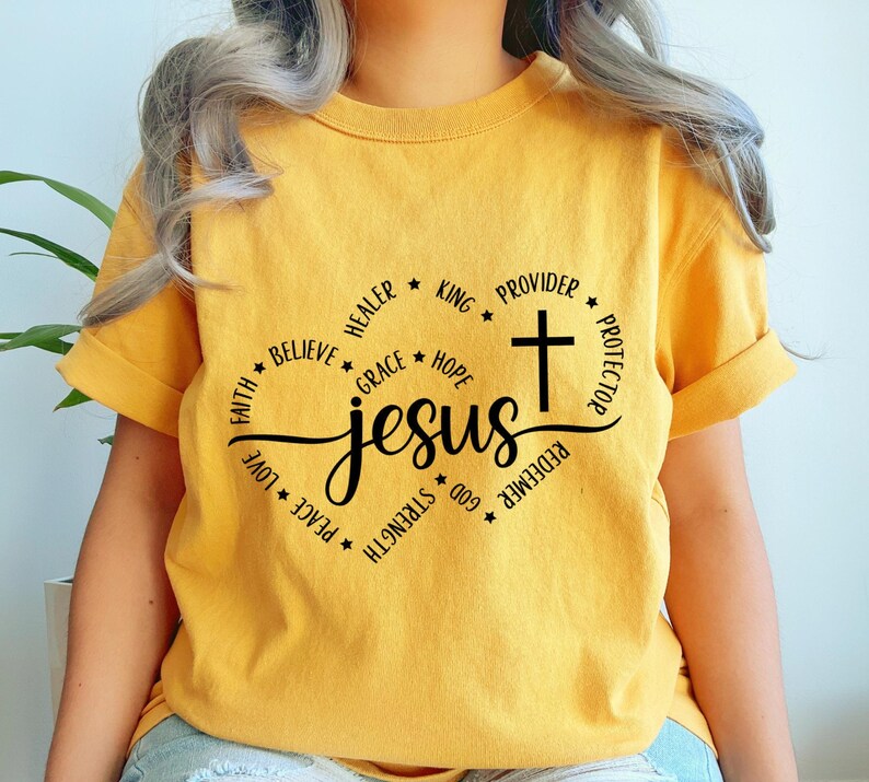 Heart Shaped Jesus Svg, Christian Religious Svg, Religious Cross Svg ...