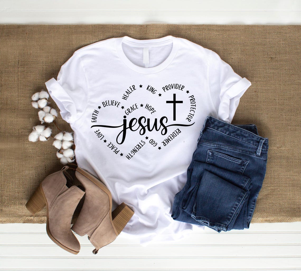 Heart Shaped Jesus Svg, Christian Religious Svg, Religious Cross Svg ...