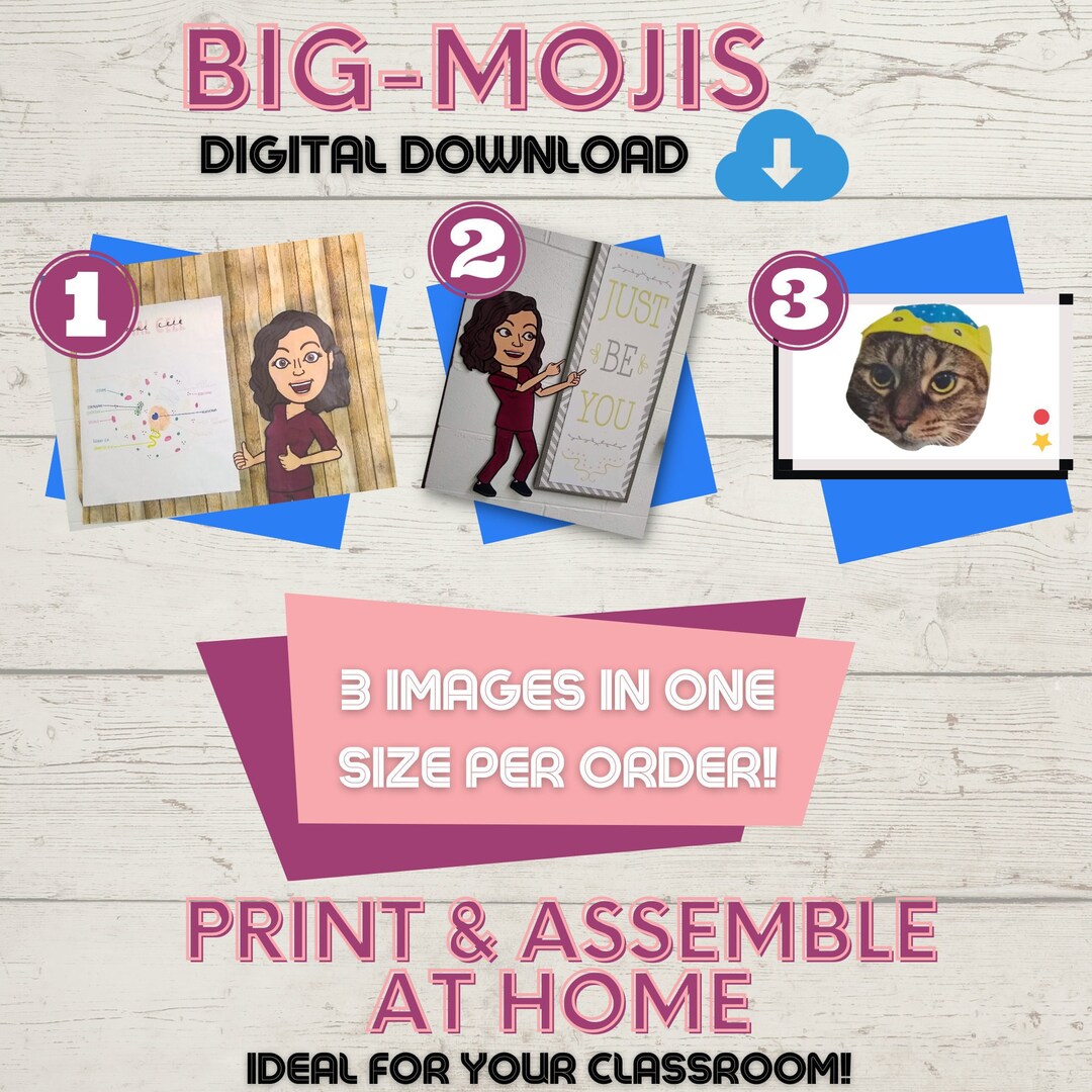 Bitmoji Poster Classroom Decor Birthday Party Big Head - Etsy