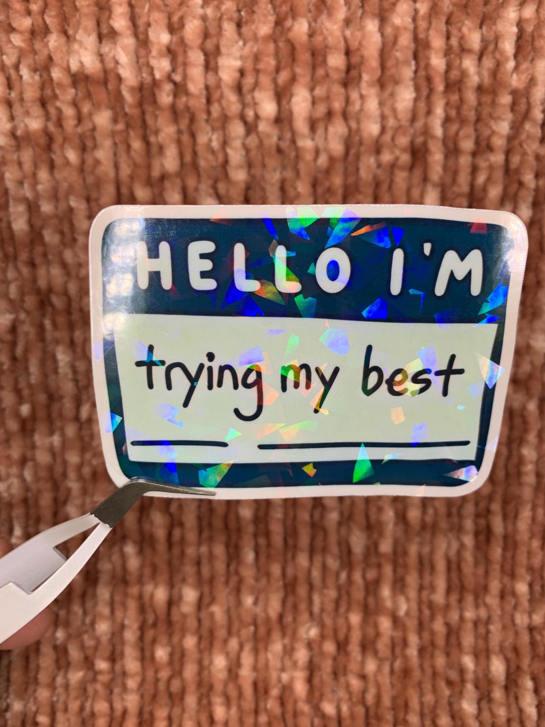 Hello, I’m Trying My Best Sticker - Etsy