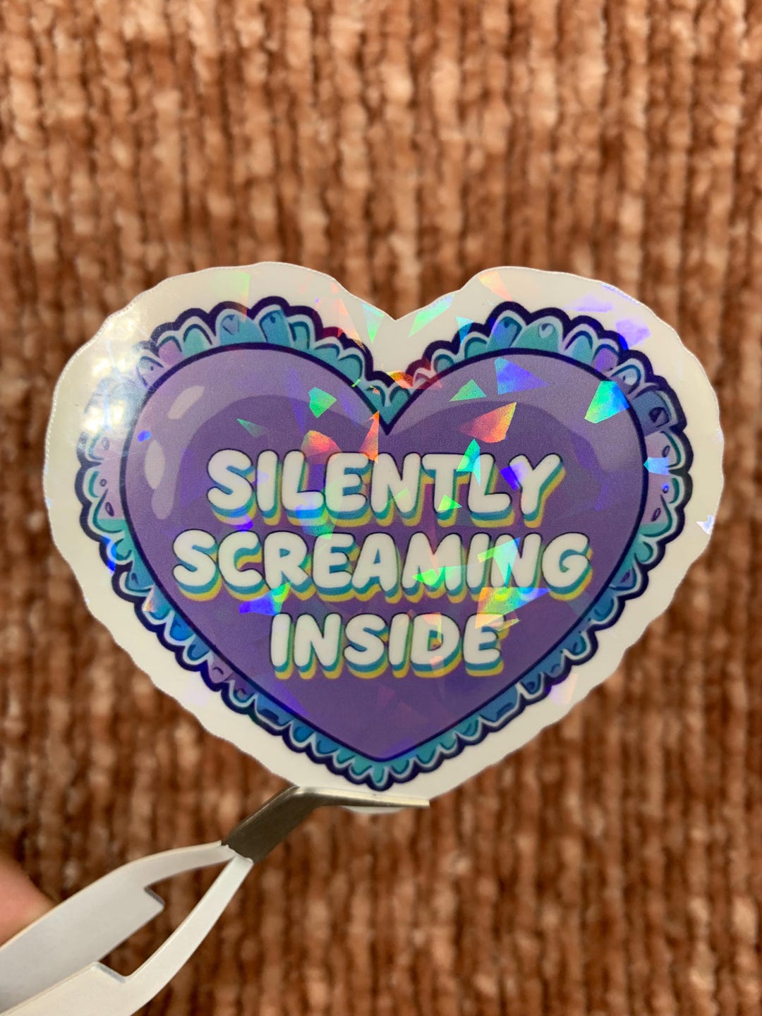 Silently Screaming Inside Sticker - Etsy
