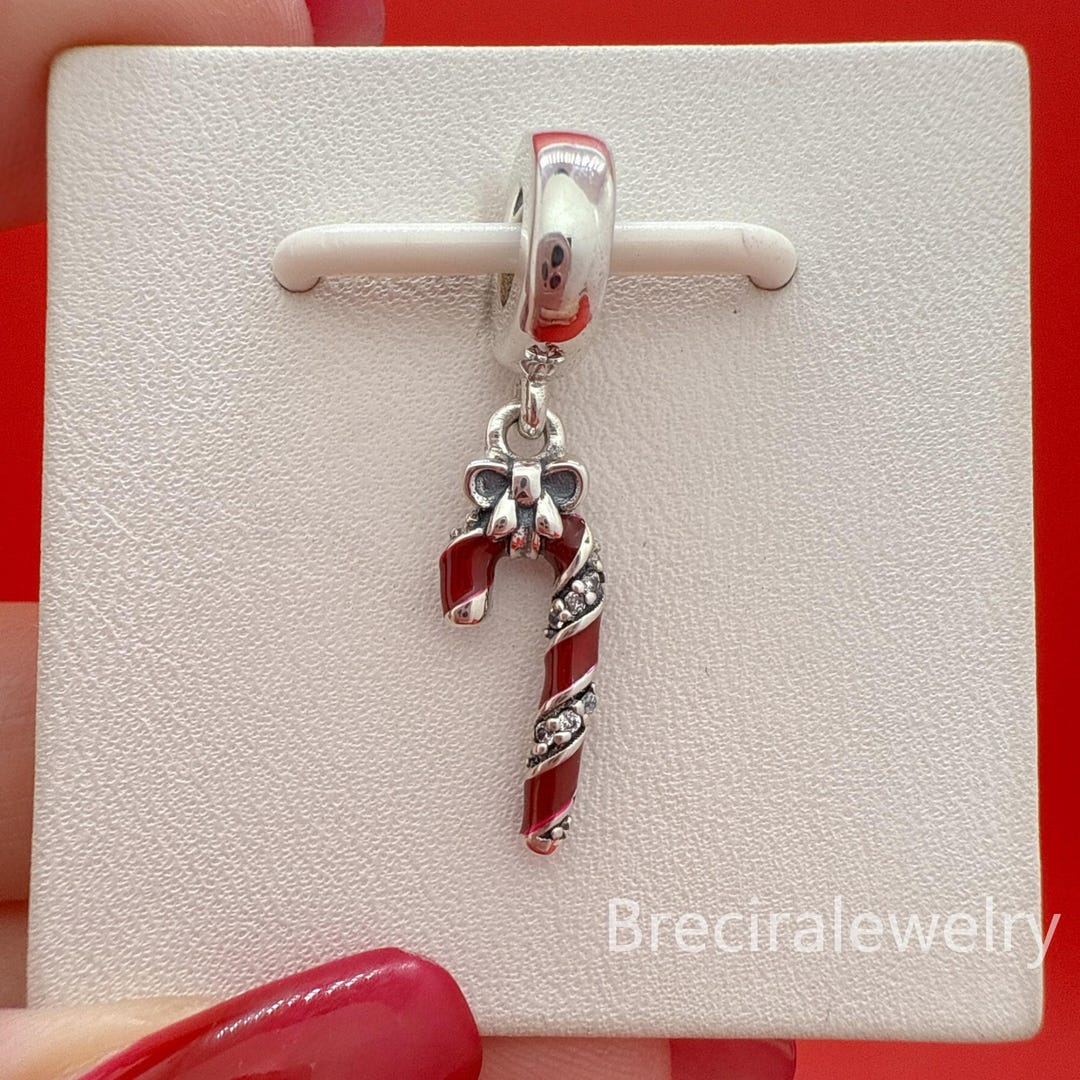 Christmas Sparkling Candy Cane Charm for Bracelet,gift for Her - Etsy