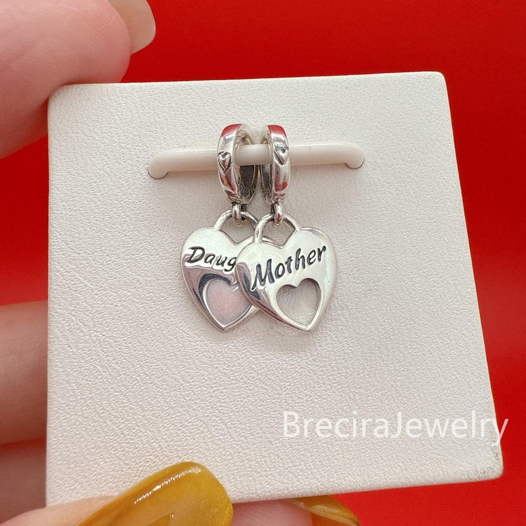Double Heart Mother Daughter Split Charm for Bracelet,gift for Her - Etsy