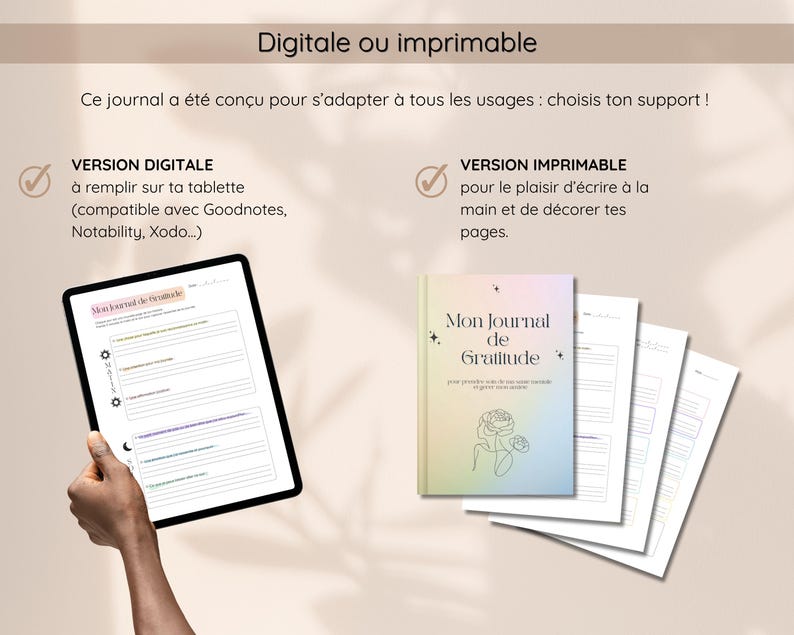 Journal de gratitude, Journal de santé mentale, Gestion de l'anxiété ...