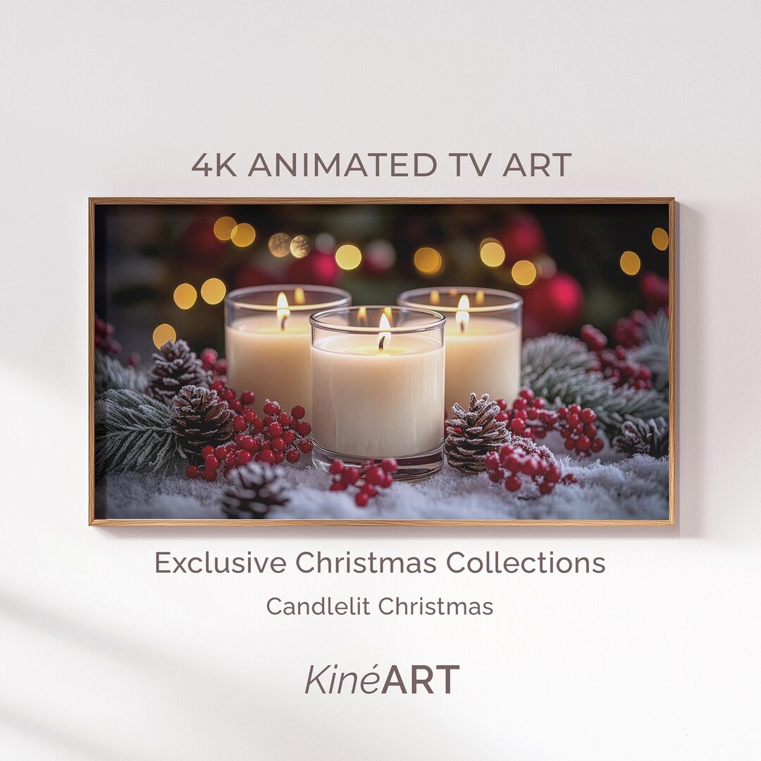 Candlelight Christmas - 4K Animated Frame TV Art, Ambient Loop ...