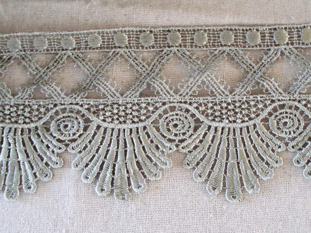 Venice Lace Fringe Trim 3 3/4 Inches Wide in Sage Color. - Etsy