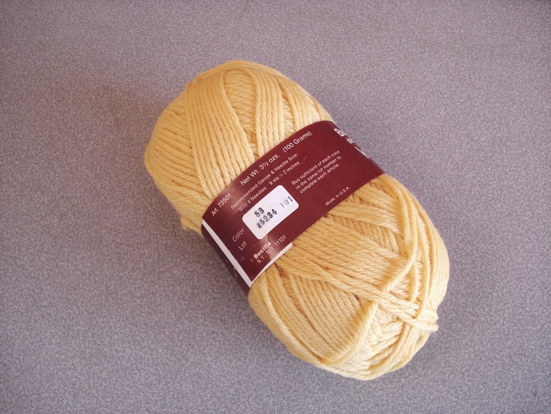 BUCILLA WORSTED Yellow 4 Ply 100% Virgin Wool Yarn 100 Gr A - Etsy