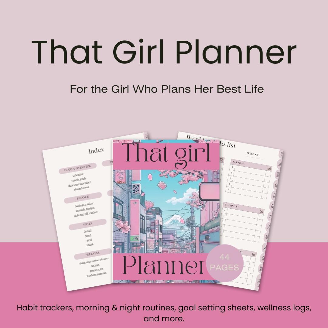 That Girl Planner Printable | Daily Productivity & Lifestyle Planner ...