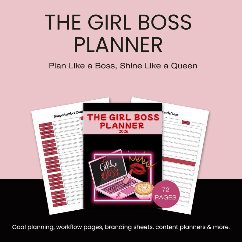 Girl Boss Planner Printable | Goal Setting, Productivity & Mindset ...