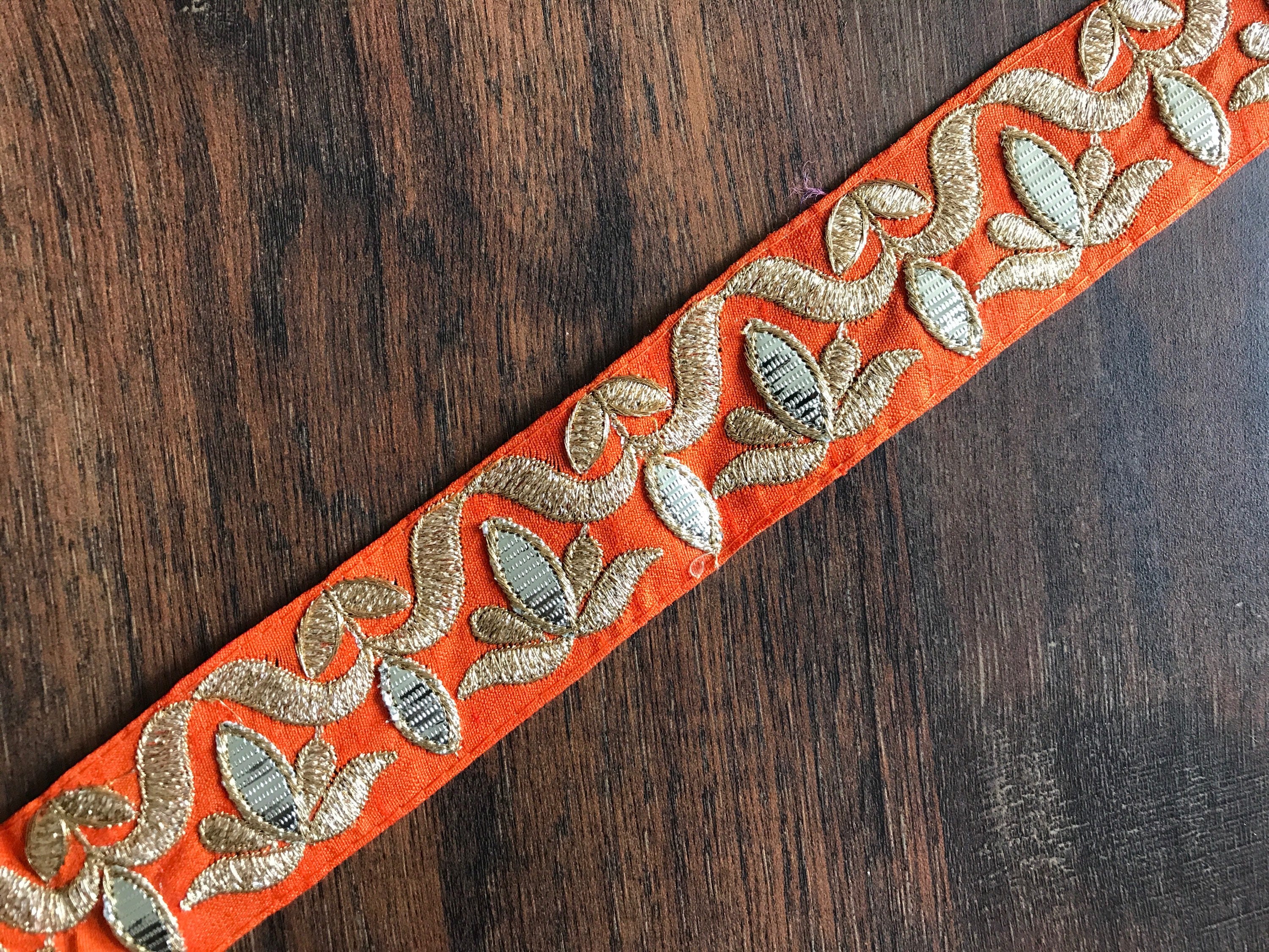 Silk Fabric Trim-Multi Colour Embroidered Sari Border-Silk | Etsy