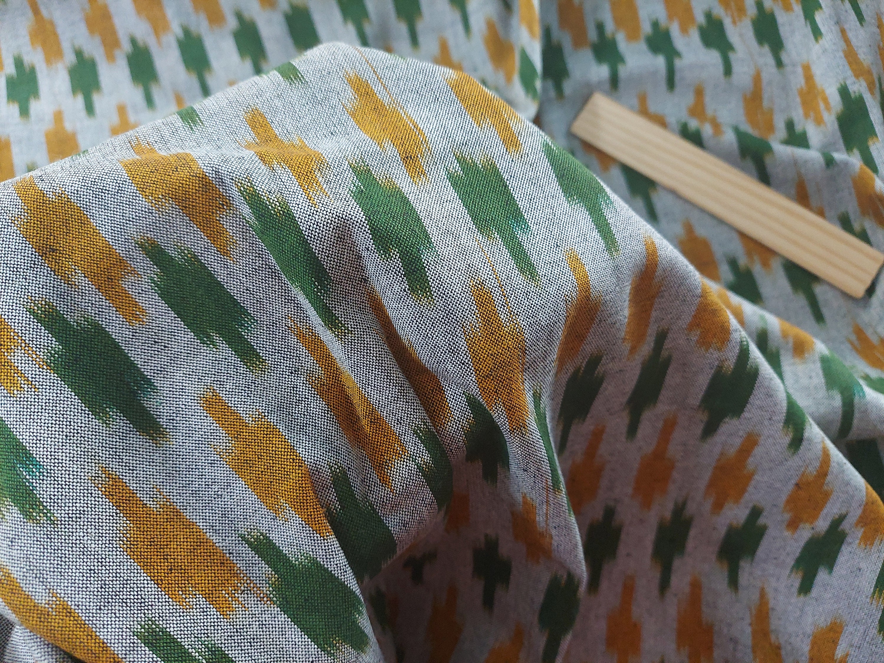 Ikkat Design 100% Fine Cotton Fabric-Indian Traditional | Etsy