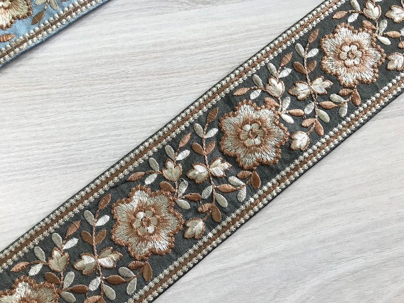 Silk Sari Fabric Trim-multi Colour Embroidered Sari - Etsy