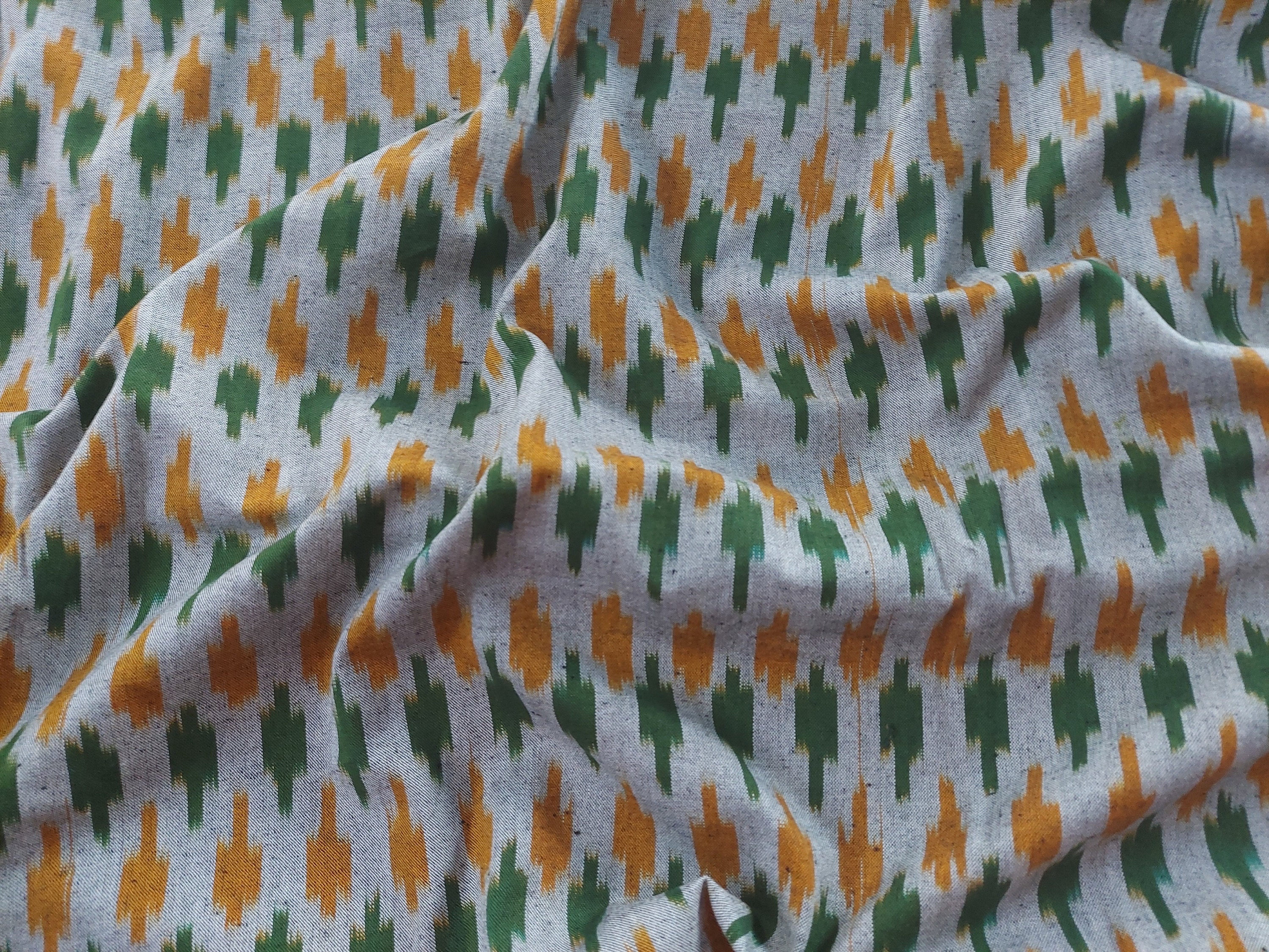 Ikkat Design 100% Fine Cotton Fabric-Indian Traditional | Etsy