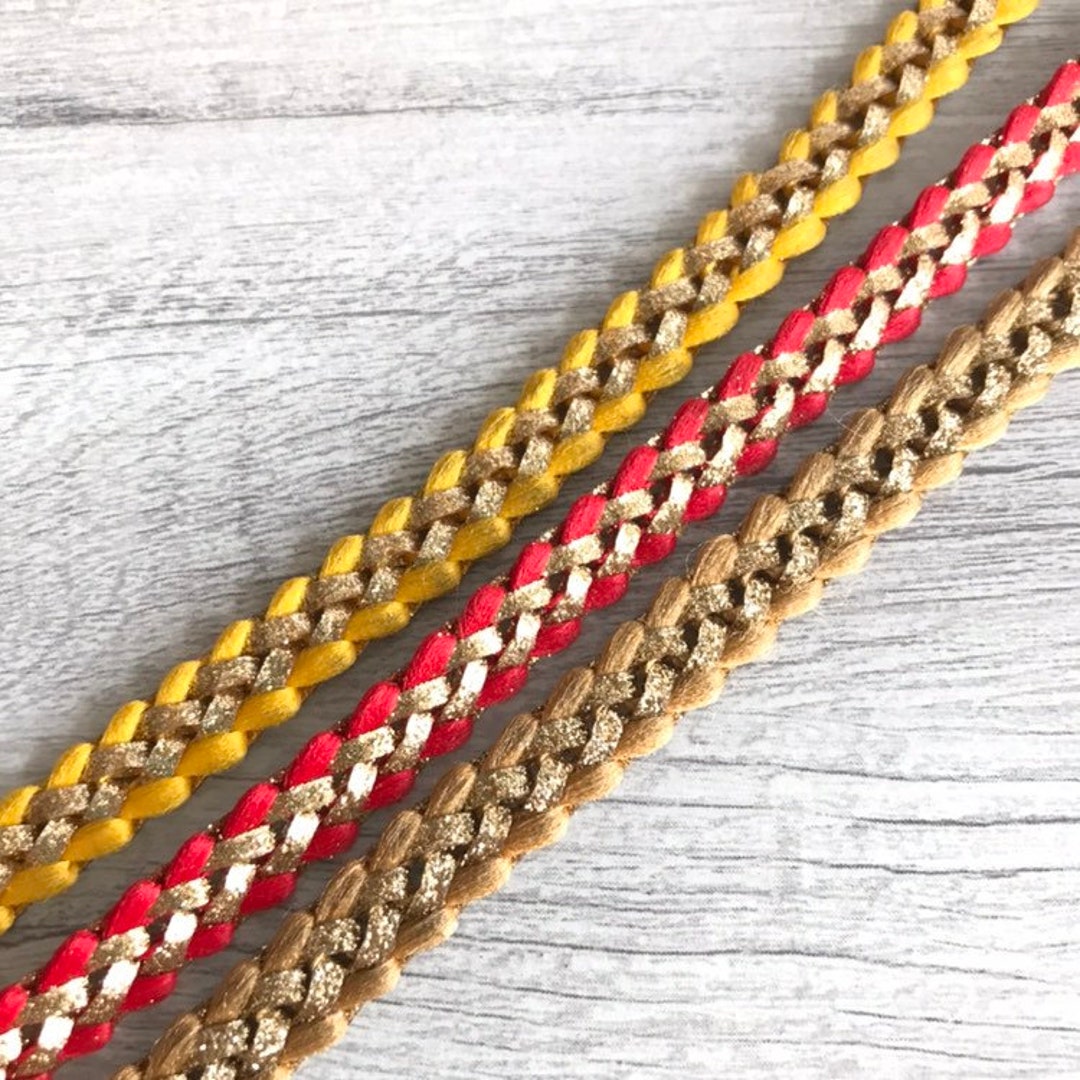 Indian Trim Narrow Braided Fabric Trim-indian Lace-yoga Wrist Wrap Trim ...