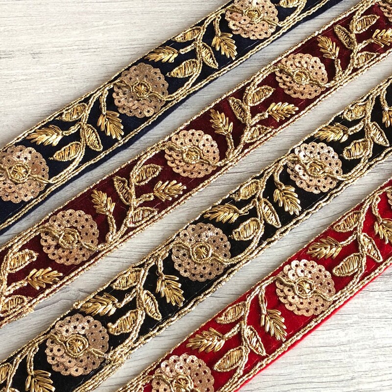 Velvet Fabric Trim - Etsy