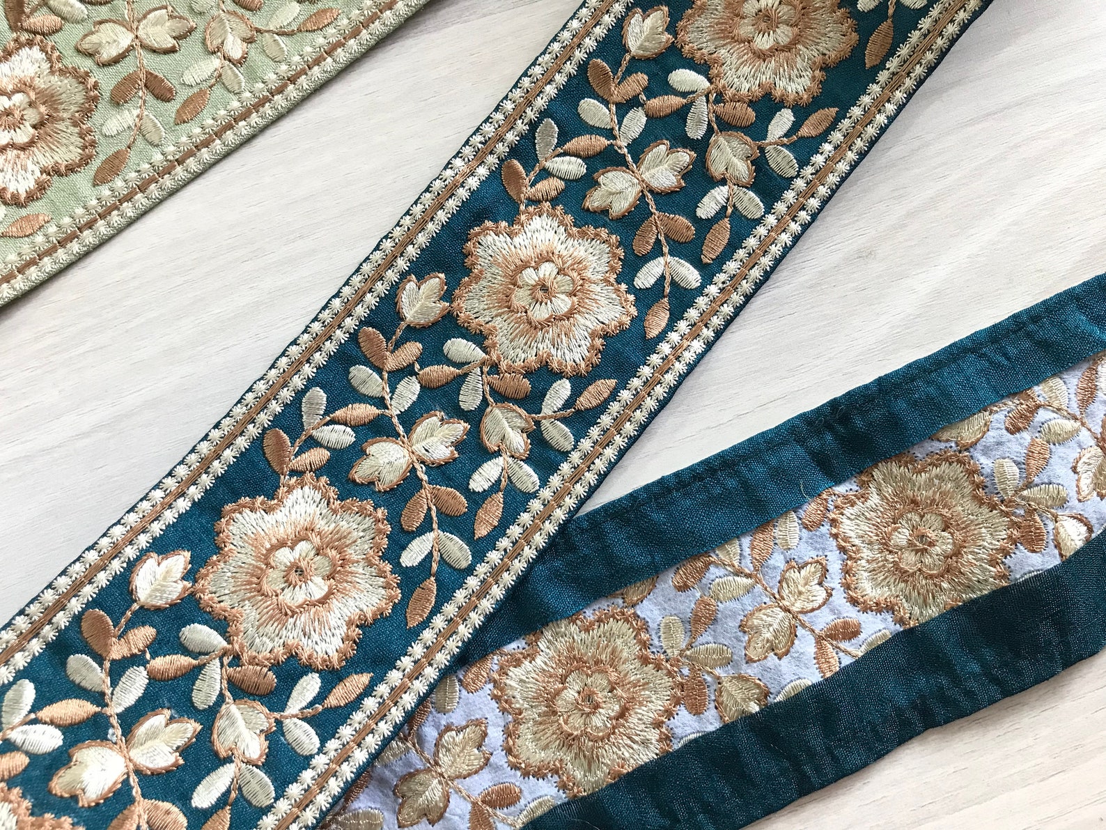 Silk Sari Fabric Trim-multi Colour Embroidered Sari - Etsy