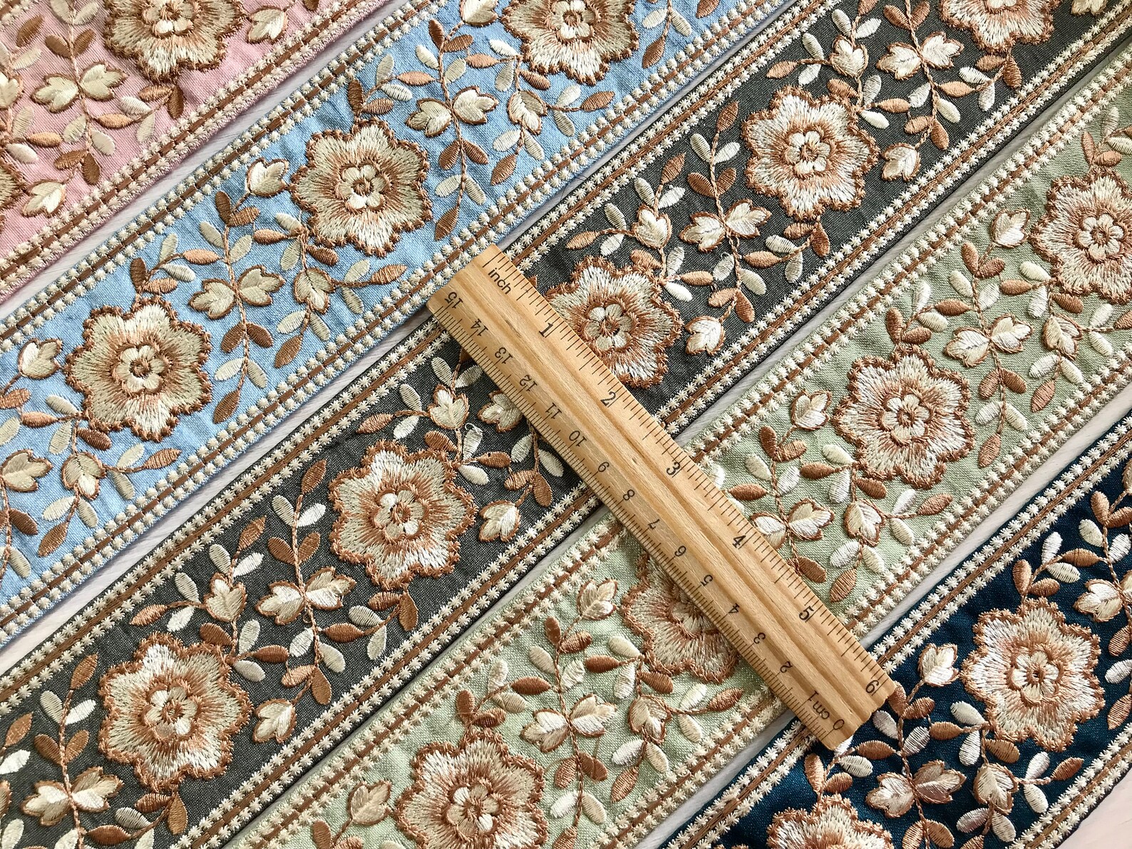 Silk Sari Fabric Trim-multi Colour Embroidered Sari - Etsy